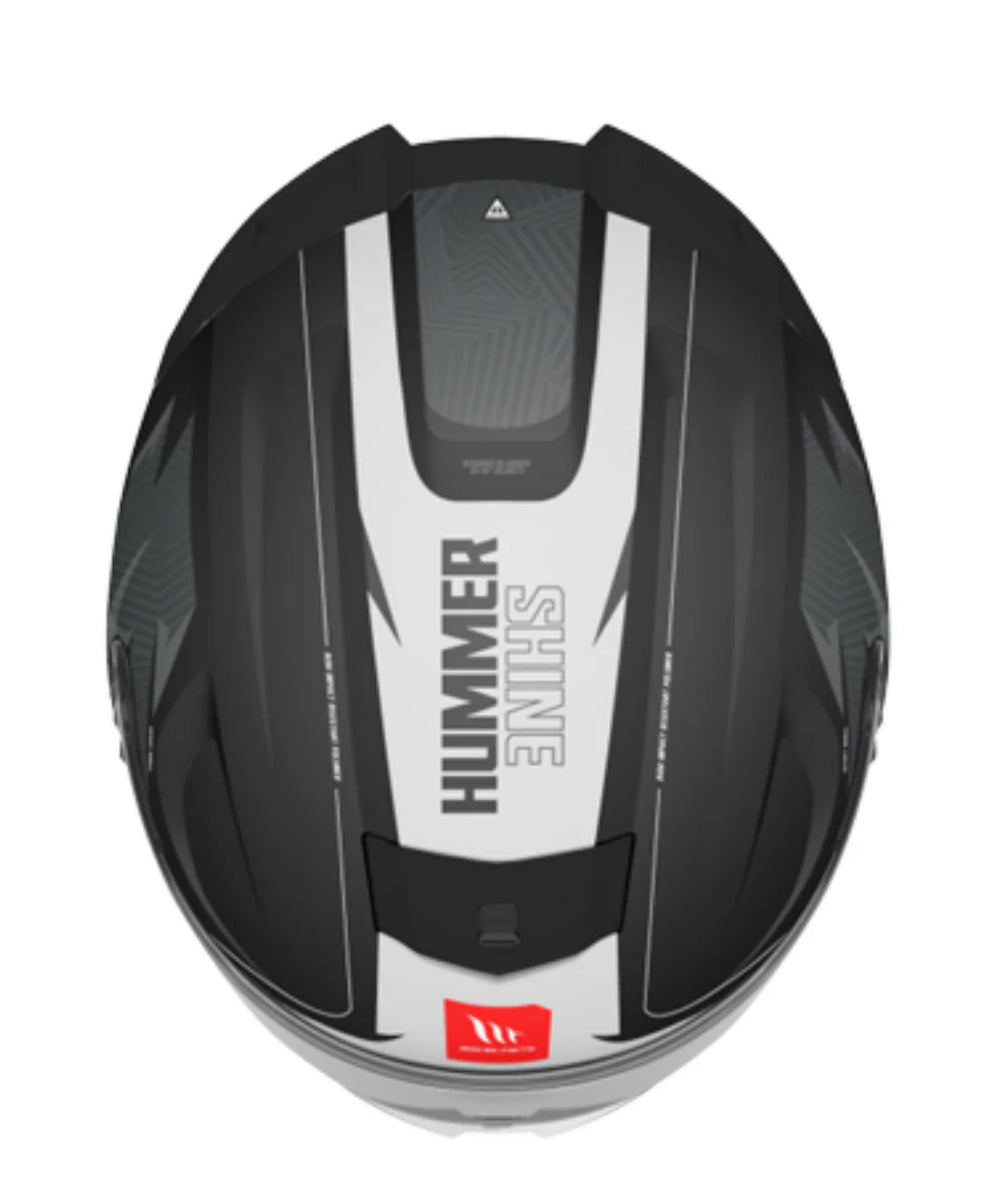 MT Hummer B Shine Gloss Black Grey B0 Helmet – PlanetHelmet